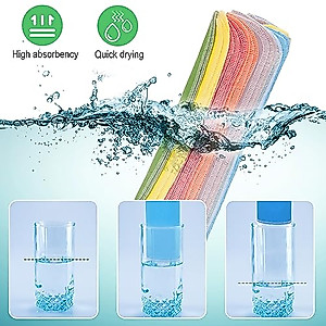 50PSC Reusable Paper Towels Washable Roll Super Absorbent Cotton Cloths Paper Towels Reusable Washable Kitchen Paper Towels for Household Cleaning(Multi Colors, Solid Style)