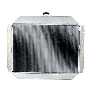 Lizroodia 4 Row Core Full Aluminum Radiator Compatible with 1966-1979 67 68 69 70 71 72 73 74 74 76 77 78 Ford F100 F150 F250 F350 Bronco Truck