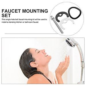 DOITOOL Faucet Fixing Bracket 1 Set Faucet Mounting Nut and Washer Faucet Lock Nut Faucet Mounting Kit Stainless Steel Kitchen Faucet Fastener Accessories for Kitchen Tap Sink Replacement Repair