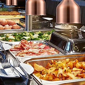 JIAWANSHUN 190mm Food Heat Lamp Warmer Food Warmer Lamp 250W Bulb Commercial Food Warmer Restaurant Supplies or Home Use Food Service Retractable Heat Lamps Catering Food Warmers 110V