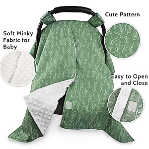 Bassinet Sheet, Jersey Cotton for Baby Boy/Girl, Baby Car Seat Canopy Soft Minky Plush Dotted Backing Baby Car Seat Cover Girls, Infant Carseat Canopy