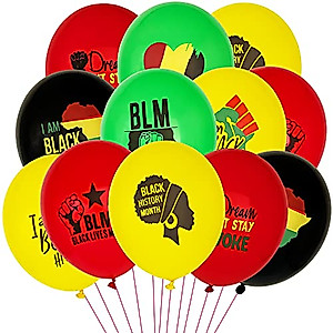Black History Month Latex Balloons Party Supplies African American Celebrating Party Decorations Balloons BHM Party Favors BHM Festival Latex Balloons Party Decorations
