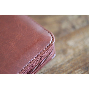 Biblia Reina Valera 1960 letra grande. Símil piel canela, cremallera, tamaño manual / Spanish Bible RVR 1960. Handy Size, Large Print, Leathersoft, Brown Zip