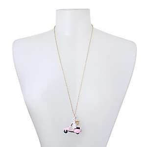 Betsey Johnson Bunny Vespa Slider Necklace
