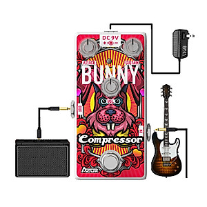 AZOR Compressor Pedal Bunny Low Noise Compression Guitar Effect Pedal for Electric Guitar & Bass True Bypass AP510