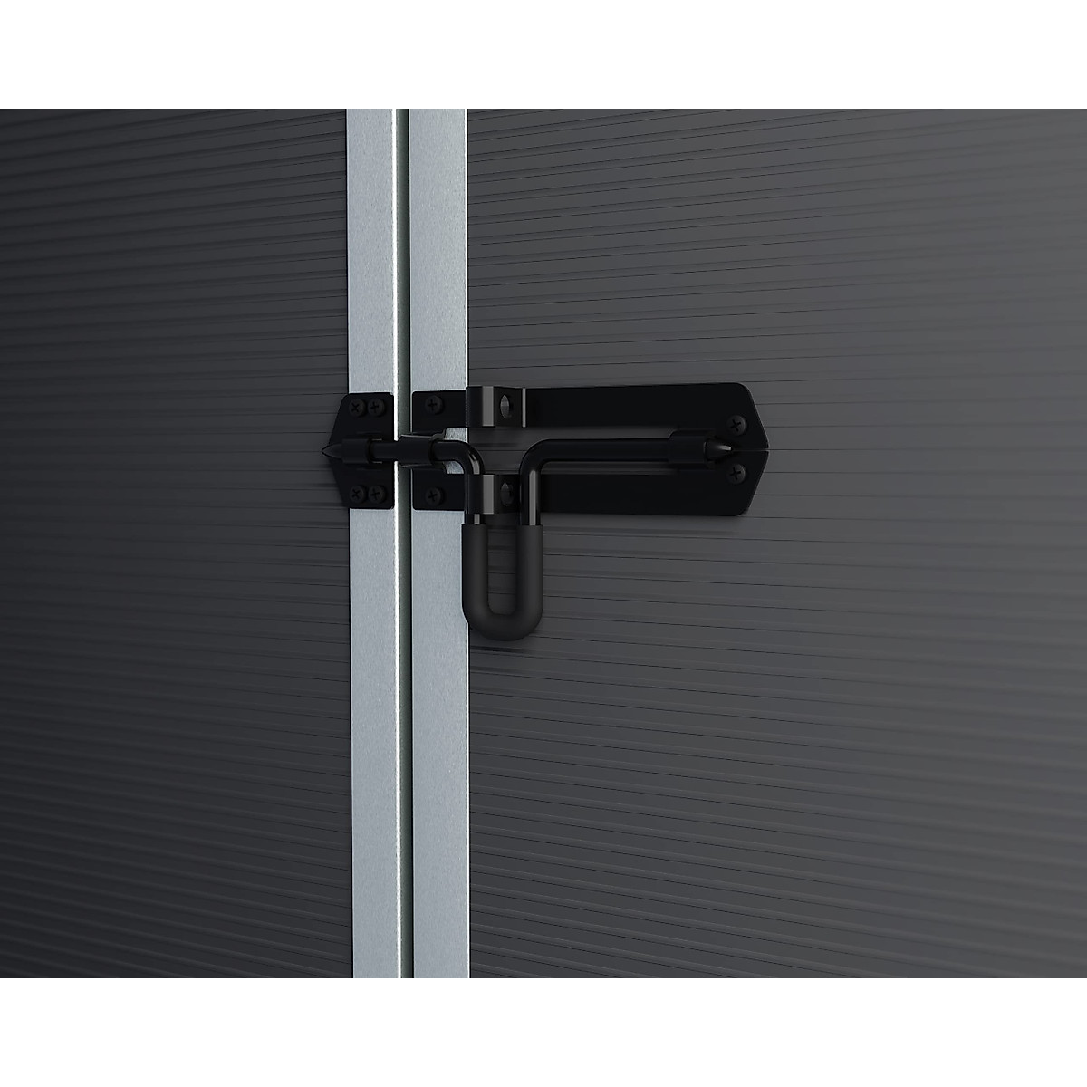 Palram - Canopia Rubicon Storage Shed, 6'x8' DIY Backyard Shed, Gray Polycarbonate Panels and Aluminum Frame, Sheds & Outdoor Storage for Lawn Mower, Bike, Garden Tools, Outdoor Storage Box Shed