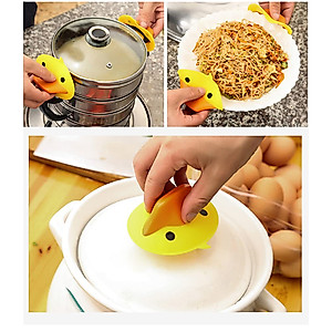 Silicone Pot Holders,Funny Cute Oven Mitts for Kitchen Mittens,Mini Oven Mitt Duck Pattern,Small Oven Mitt,Baking and Pot-Holding, Heat Resistant Gloves