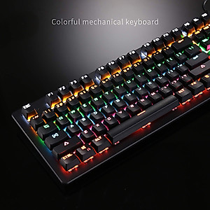 Yingshi Mechanical Keyboard for Gaming and Working,Gaming Keyboard with RGB Backlight,104 Keys Included,Keyboard for Windows PC Games.