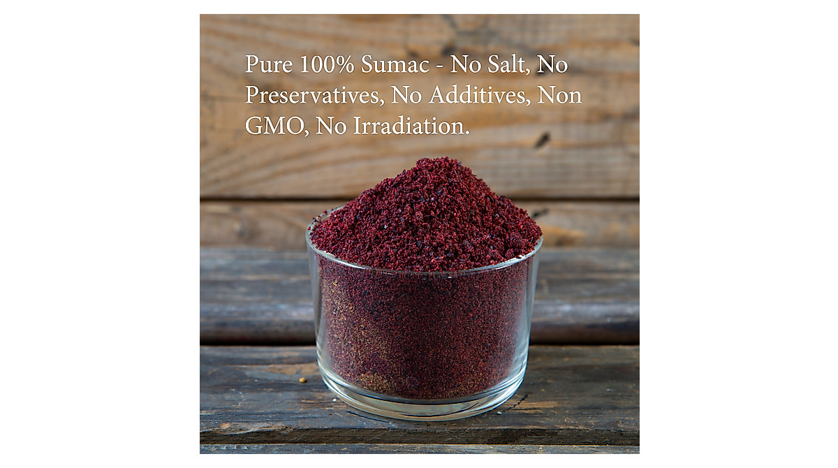Pure 100% Ground Sumac Spice - No Salt, All Natural
