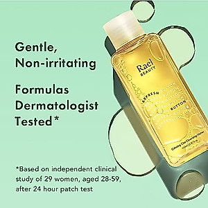 Rael Calming Cica Cleansing Water - Gentle and Light Makeup Remover, Cica Extract and H3O Hyaluronic Acid Complex, Clean Ingredients for All Skin Types, Advanced Vegan Natural Skincare (5.07oz, 150ml)