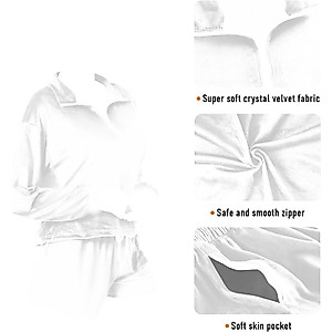 Kigai Cartoon Frogs Dragonflies Jogging Suits for Women Lounge Cozy Long Sleeve Half Zip Lapel Collar Sweatsuit Set,L