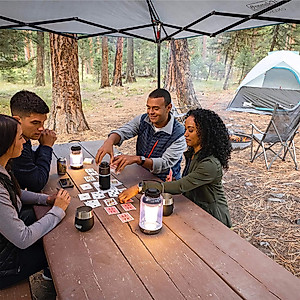 Coleman OneSource 600 Lumens Water Resistant LED Outdoor Camping Lantern w/Rechargeable Battery, USB Port for Devices, & Internal Flashlight (2 Pack)