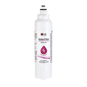 LG LT800P2 6-Month / 200 Gallon Refrigerator Replacement Water Filter, 2 Count (Pack of 1), White