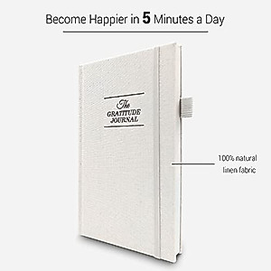 The Gratitude Journal: 5 Minute Journal - Just Five Minutes a Day to Inspire Thankfulness, Mindfulness, Positivity, Happiness, Affirmation, Productivity & Self Care - Undated Daily Reflection & Gratitude Journal for Women & Men - Upgraded with Pen Holder,