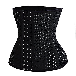 SAYFUT Waist Trainer, Corset Cincher Body Slimmer Shaper Tummy Control for Women Black M(3-5 day delivery)