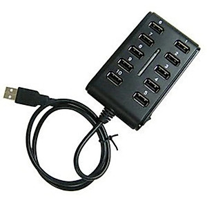 SHYPT High Speed 480 Mbps USB 2.0 Hub 10 Port Multi Personal Computer USB Hub Portable USB Splitter