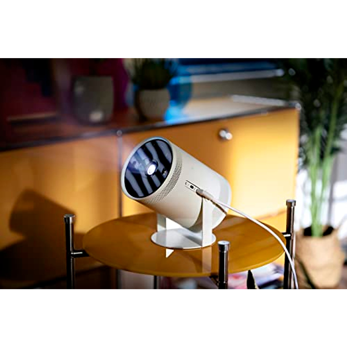 SAMSUNG 30" - 100" The Freestyle FHD HDR Smart Portable Projector for Indoor and Outdoor Home Theater, Big Screen Experience with Premium 360 Sound w/ Alexa Built-In (SP-LSP3BLAXZA, Latest Model)