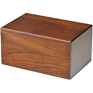 EARTHLY HOME Keepsake Urn for Ashes, Wooden Urn for Human Pet Ash, Funeral Cremation Urn for Ashes Cat Dog Urn, Urns Box for Kids Men Adult, Dog Ashes Urn - Large (9.5 X 6.5 X 4.5 inches)