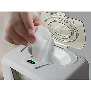 GOGO Pure Baby Wet Wipe Warmer and Wet Wipe Dispenser, Advanced Features - 4 Bright Auto Off LED Ample Lights for Nighttime Changes, Dual Heat for Baby's Comfort, Improved Design and Only at Amazon