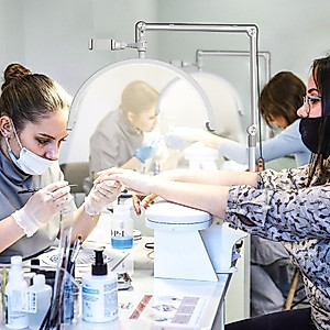 Beautycity Half Moon Lash Light for Eyelash Extensions, Half Moon Lash Lamp with Phone Holder for Makeup, Nail, Facial, Tattoo - Dimmable Eyelash Lamp & Color Temperature 3000K-6000K