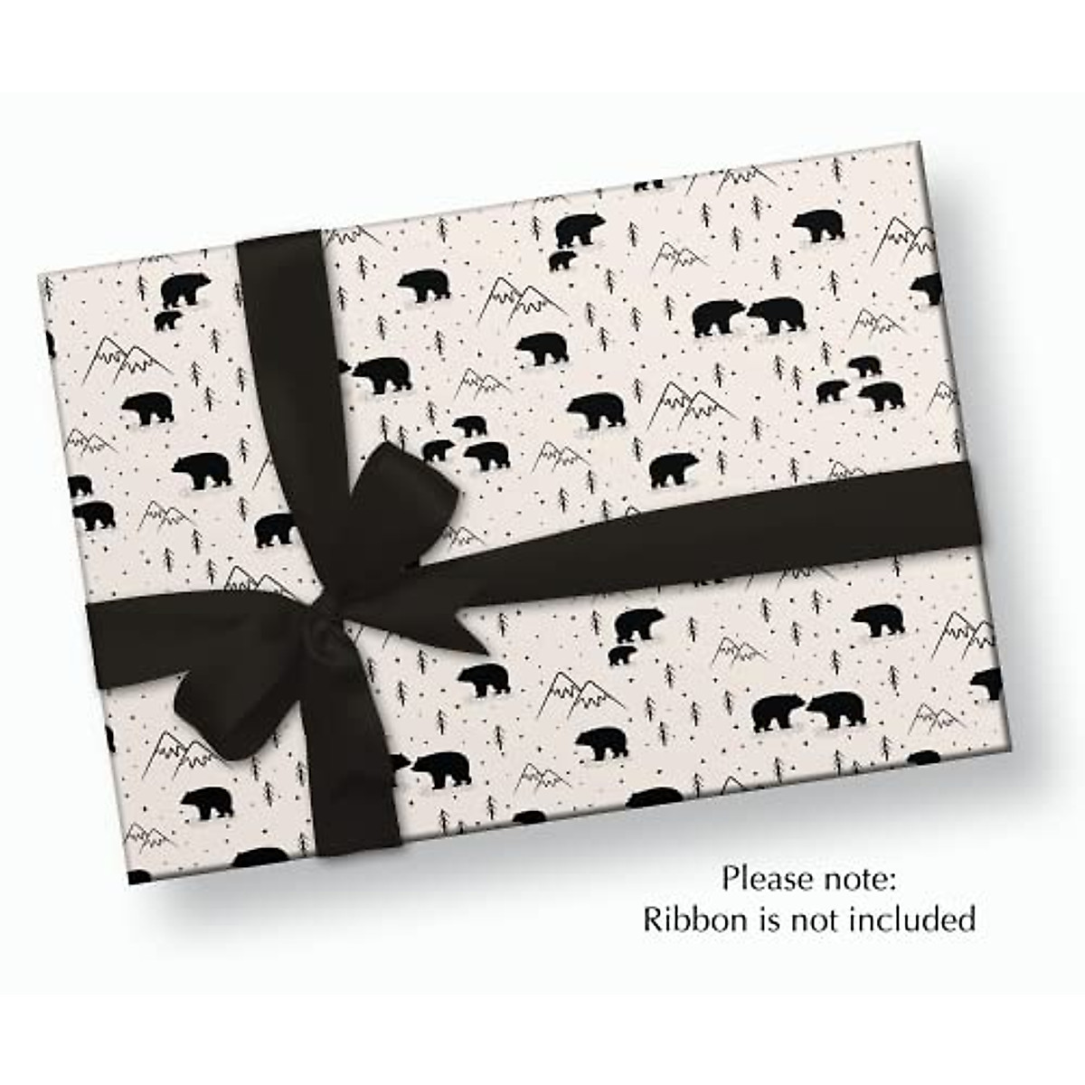 Stesha Party Bear Baby Shower Birthday Wrapping Paper - Folded Flat 30 x 20 Inch (3 Sheets)