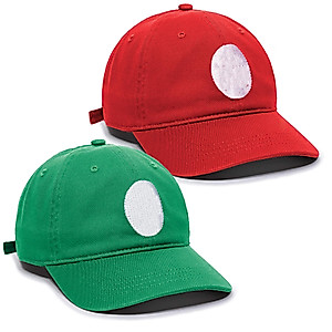 WELLMILLER 5 Pcs Fashion Brothers Baseball Caps & Mustaches Gloves Accessory Kit for 3-8 Years Child Boys Girls Party Supplies