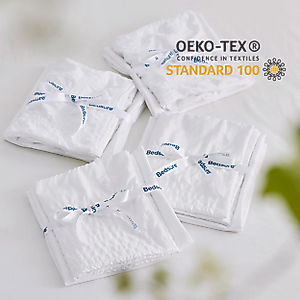 Bedsure Bed in a Bag Full - 7 Pieces Plaid Seersucker Bedding Comforter Sets, Soft Lightweight White Boho Bed Set with Comforters Full Size, Sheets, Pillowcases & Shams