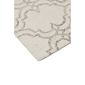 Feizy Rugs - Rhett Ornamental Trellis Print Rug, Warm Gray/Ivory, 8ft x 10ft Area Rug
