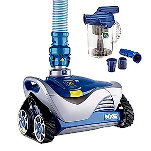 Zodiac MX6 Automatic Suction Side Pool Cleaner Vacuum with Zodiac Cyclonic Leaf Canister, Cyclonic Suction and X-Trax for Extreme Maneuverability