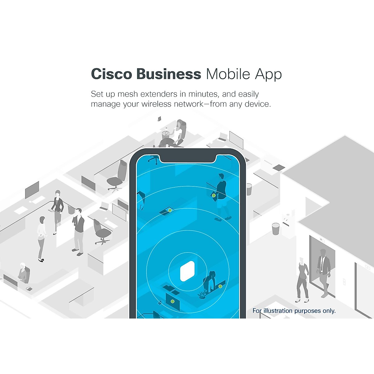 Cisco Business 143ACM Wi-Fi Mesh Extender | 802.11ac | 2x2 | 1 GbE Port | Wall Mount | Limited Lifetime Protection (CBW143ACM-B-NA) | Requires Cisco Business Wireless Access Points