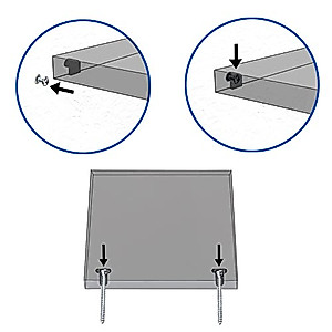 STAUBER Best Floating Shelf (4" x 8", Clear Acrylic, Classic Style, Pack of 3)