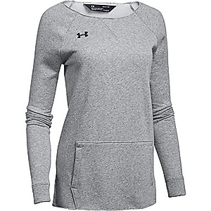 Under Armour Women's UA Hustle Fleece Crew MD Gray