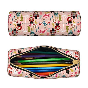 FREEHOTU Canvas Simple Nutcracker Ballet Makeup Bag Cosmetic Holder Bag Office Storage Pouch