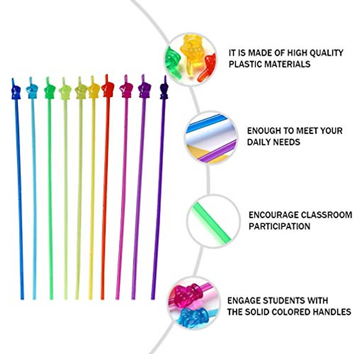 20pcs Mini Hand Pointers Resin Presentation Pointers Handheld Teachers Pointers Teaching Pointers Sticks Classroom Finger Pointer for Elementary School & Kindergarten Teacher