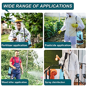 LAWNFUL 1.35 Gallon Battery Powered Sprayer for Long Time Spray (Double Battery)