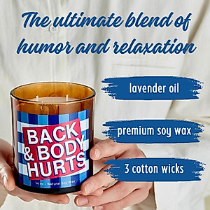 SUiSSA Funny Birthday Candle | 14 oz, 3-Wick Soy Candle for 30th 40th 50th and 60th Birthday | Funny Happy Birthday Gifts for Women & Men | 50th Birthday Gifts for Her | Funny Gifts for Women & Men