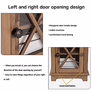 NBBOTBOT End Table with Charging Station, Side Table with USB Ports and Outlets, Nightstand with Adjustable Shelves, Narrow Side Table with Storage Cabinet for Living Room, Bedroom, Brown