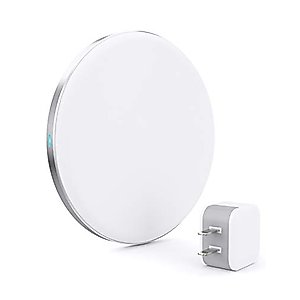 TALK WORKS 5W Wireless Charging Pad Compatible w/ iPhone 13/Pro/Pro Max, 14/Plus/Pro/Pro Max, 12, 11, XR, XS, X, 8, Samsung S22, S21, S20, S10, S9, S8 - Qi Certified Fast Charger w/USB Adapter (White)