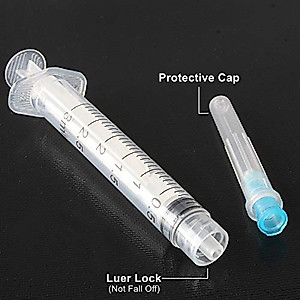 BSTEAN 25 Pack 3ml Disposable Syringe with 23Ga 1.0 Inch Needle, Individual Package