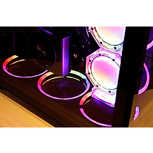 Antec RGB Fans, PC Fans 120mm RGB Fans, 5V-3PIN Addressable RGB Fans, Motherboard SYNC with 5V-3PIN, 120mm Fan 5 Packs with controller, Prizm Series RGB Fans