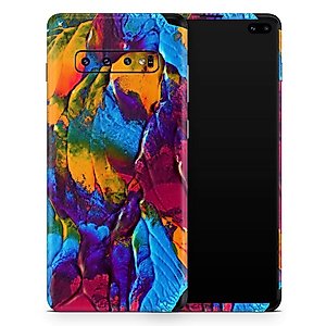 DesignSkinz Liquid Abstract Paint V19 Protective Vinyl Decal Wrap Skin Cover Compatible with The Samsung Galaxy S20 (Screen Trim & Back Glass Skin)