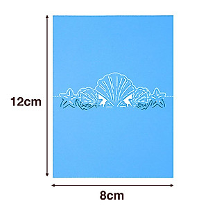 Pack of 50 Beach Themed Wedding Place Card Seashell Table Numbers Name Place Card Laser Cut Hollow Shells Setting Seat Card Placecard for Banquets Dinner Party (White)