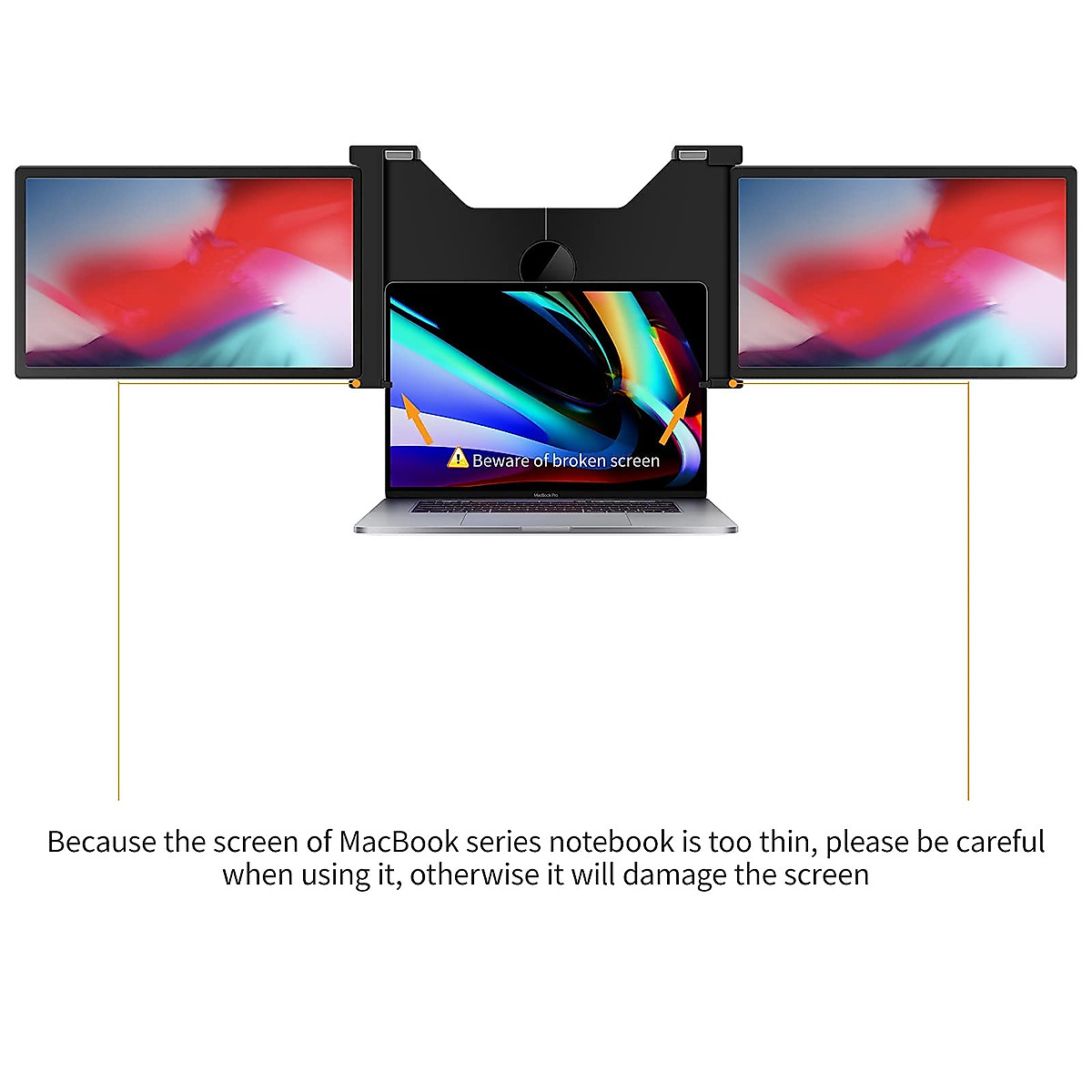 FKA Portable Monitor for Laptop, Portable Screen, Dual or Triple Screen 13.3''1080P IPS USB-A/Type-C/HDMI Monitor Extender, Compatible with 14.5''-16''Laptop, Splint is Retractable, Stretch Bracket Be