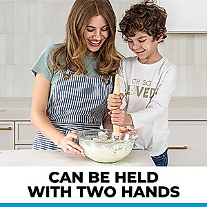 Zulay Kitchen 13 Inch Danish Dough Whisk - Large Wooden Danish Whisk For Dough With Stainless Steel Ring - Traditional Dutch Whisk Baking Tool For Bread, Batter, Cake, Pastry