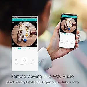 TIENCIY Home WiFi Light Camera, Full HD 1080P Wireless Camera 2.4GHz 360 Bird View Wi-Fi Security IP Camera Remote Viewing Camera Night Vision Motion Detection for Home/Office/Baby/Pet