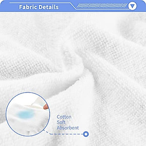 ALAZA Wash Cloth Set Black White Dot - Pack of 6 , Cotton Face Cloths, Highly Absorbent and Soft Feel Fingertip Towels(226cr8a)