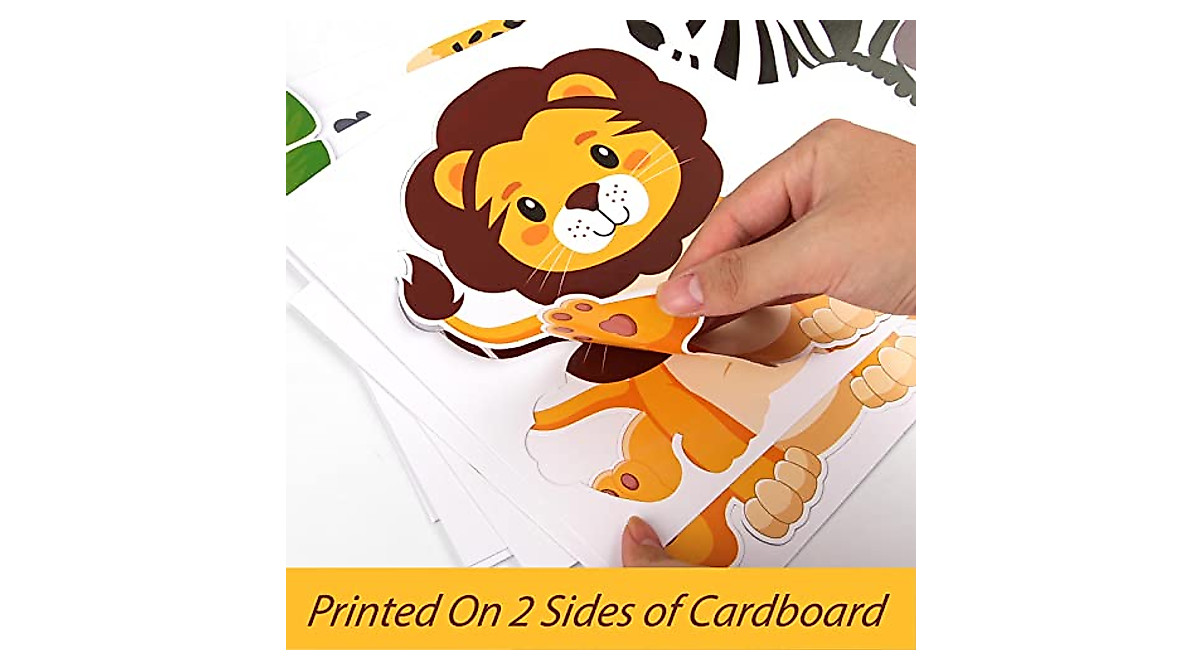 30 Safari Animal Cutouts for Jungle Party Decor