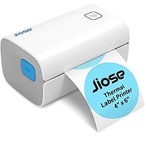 Jiose Thermal Label Printer - 4x6 Label Printer for Small Business Shipping Packages - One-Click Printing on Windows Mac Chrome Systems,Support USPS Shopify Ebay etc (Gray)