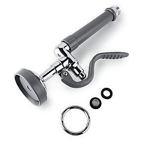 IMLEZON Pre Rinse Sprayer Commercial Sink Faucet Spray Valve Chrome Finished (Grey)