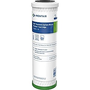 Pentek - 155271-43 CBU-10 Carbon Block Filter Cartridge for UV Systems 9-1/2" x 2-3/4", 0.5 Micron
